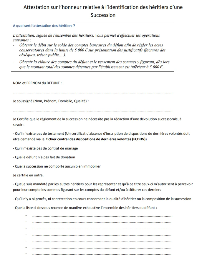 Dévolution successorale : règle, acte, héritage